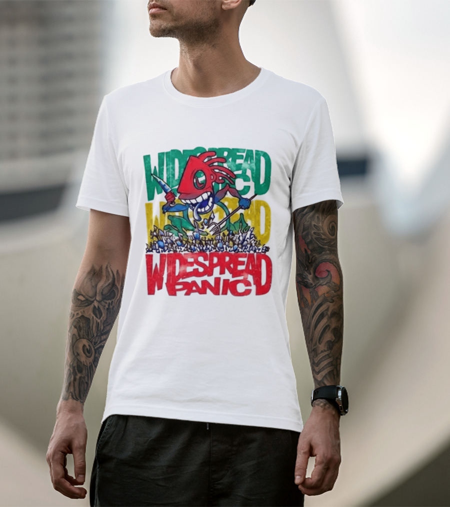Widespread Panic Wilmington NC Kaiju Note Eater T-Shirt
