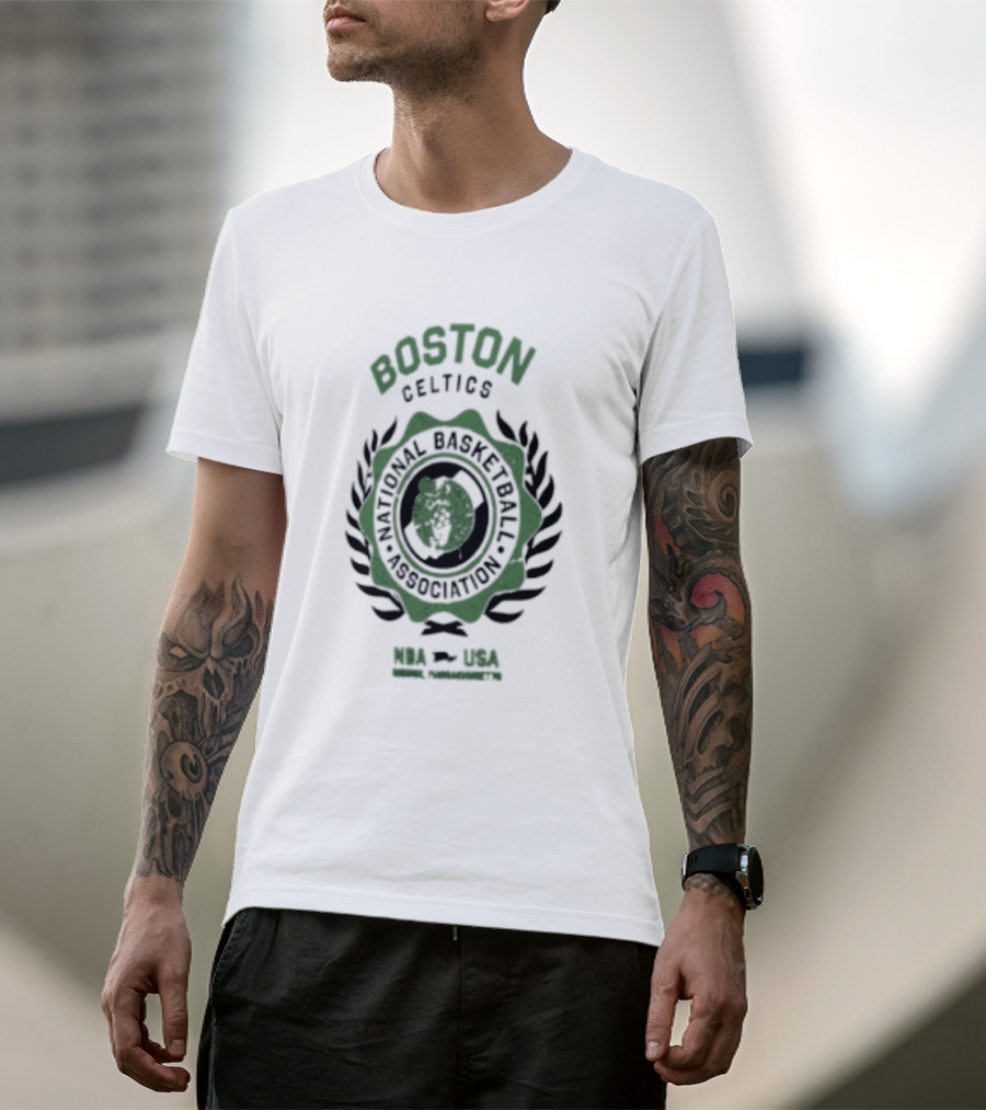 Boston Celtics NBA USA Laurel Crest 2026 T-Shirt
