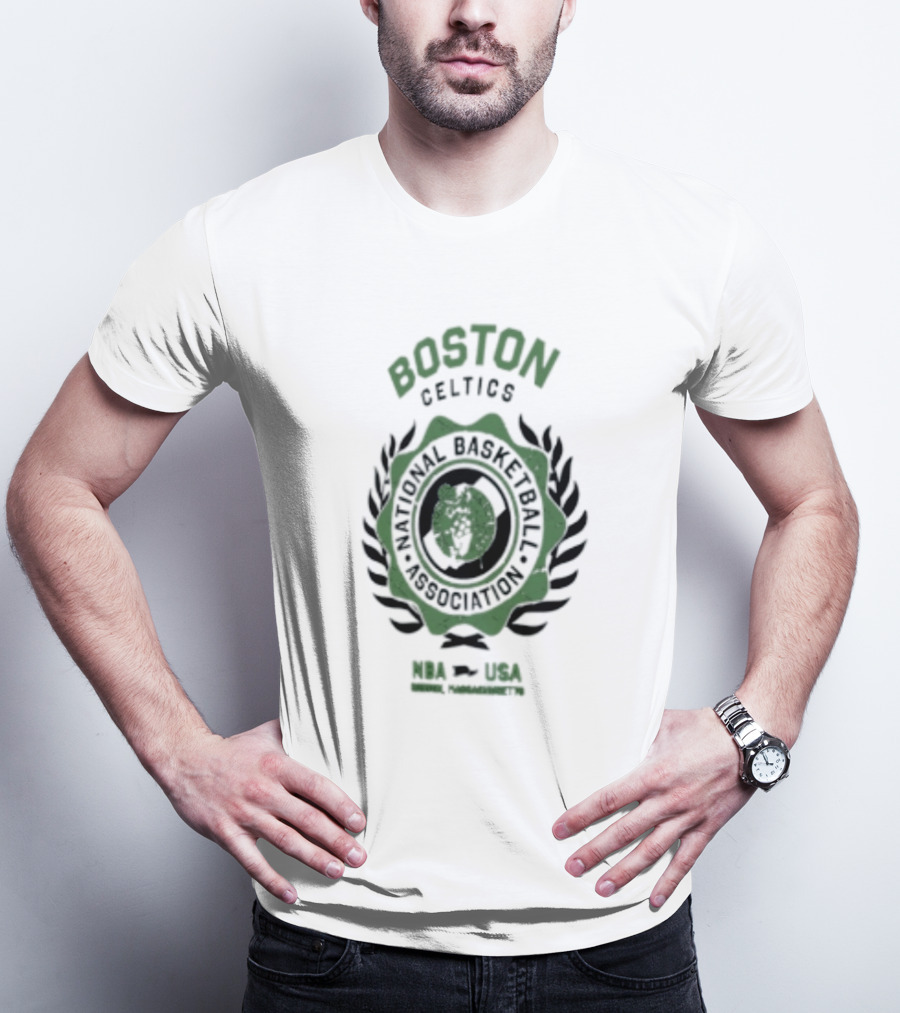 Boston Celtics NBA USA Laurel Crest 2026 T-Shirt