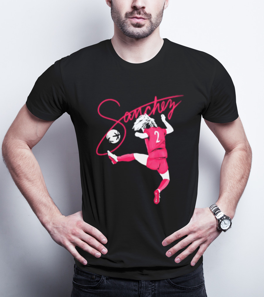 Sanchez Number 2 Soccer Player Kick T-Shirt