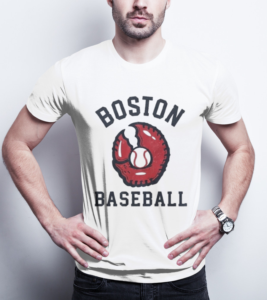 Boston Lobster Mitt Baseball T-Shirt