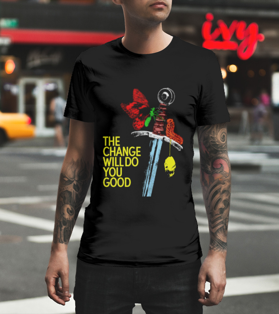 Crossguard Sword Butterfly Transformation The Change Will Do You Good T-Shirt
