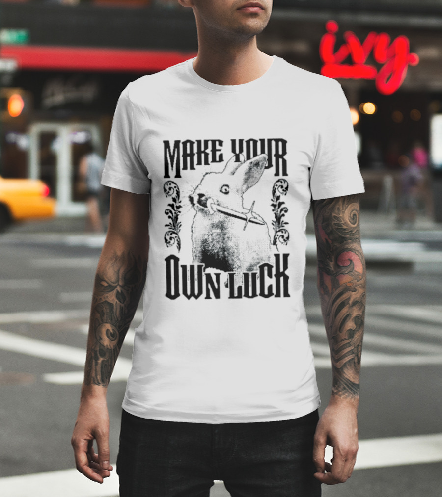 Make Your Own Luck Rabbit Knife T-Shirt