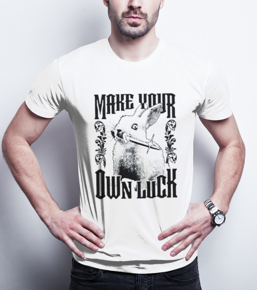 Make Your Own Luck Rabbit Knife T-Shirt