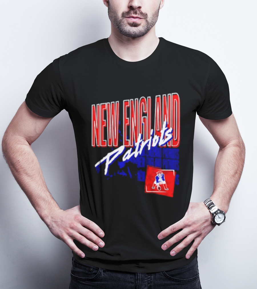 New England Patriots Red White Team Sports T-Shirt