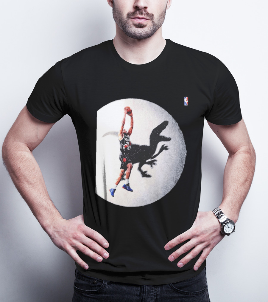 Kawhi Leonard Toronto Raptors Shadow Dunk With Raptor Silhouette Basketball T-Shirt