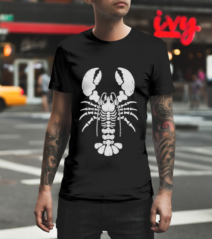 Lobstah Skeleton Halloween Lobster Bones T-Shirt