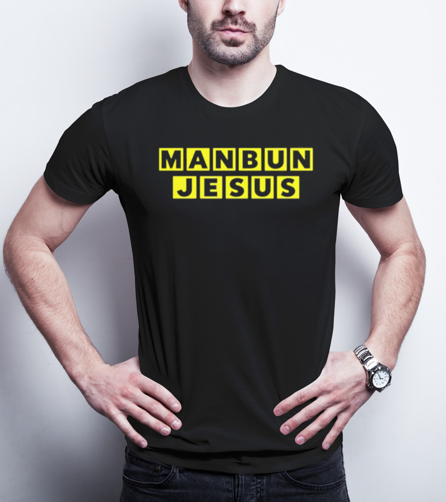 Manbun Jesus MBJaffle House Iconic Yellow T-Shirt