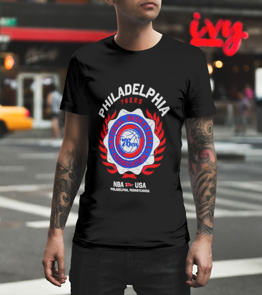 Philadelphia 76ers NBA USA National Basketball Association Laurel Crest 2026 T-Shirt