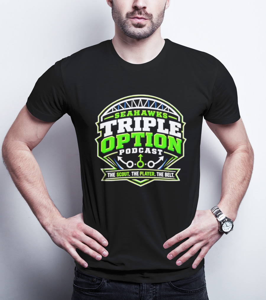 Seattle Seahawks Triple Option Podcast The Scout The Player The Beat T-Shirt
