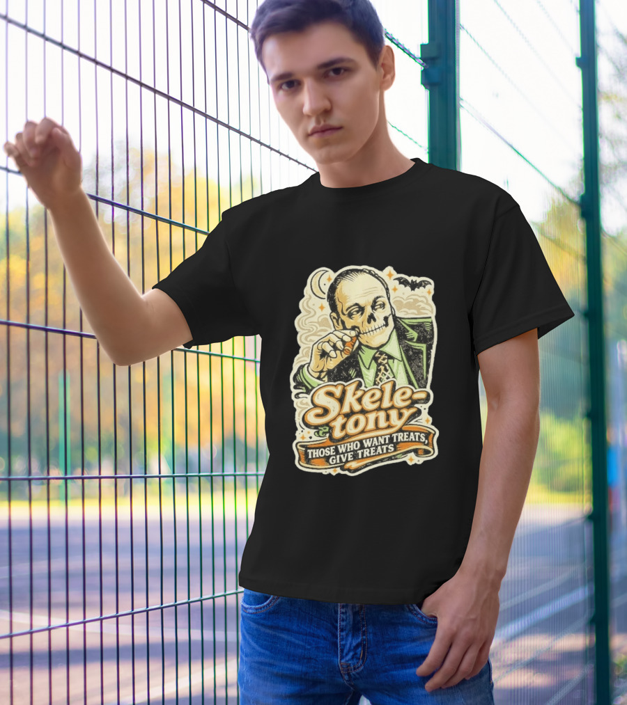 Skele Tony Soprano Those Who Want Treats Give Treats T-Shirt