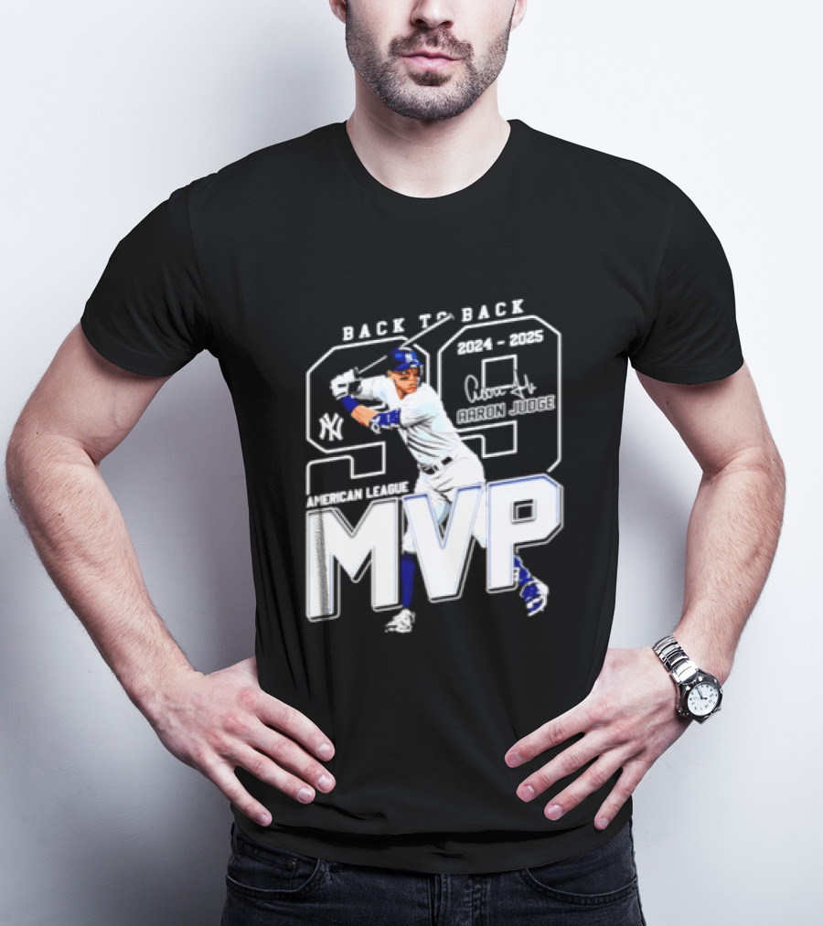 Back To Back 2024 25 American League MVP Aaron Judge T-Shirt