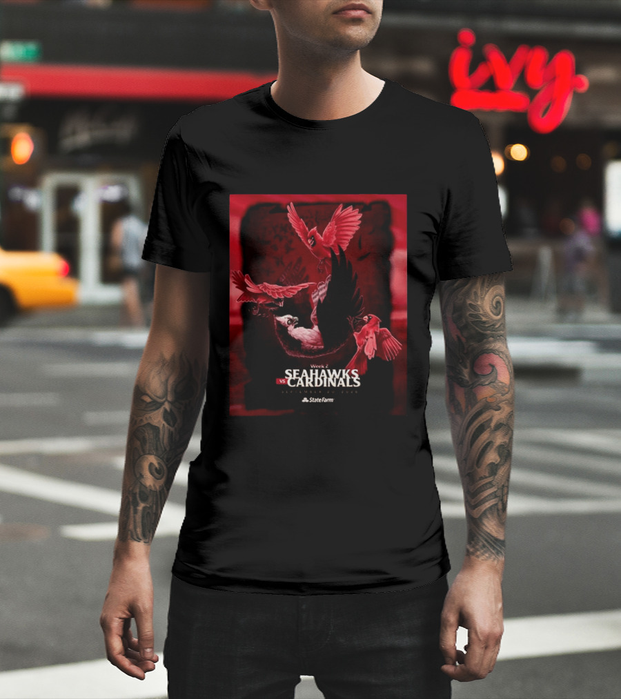 Week 2 Arizona Cardinals Vs Seattle Seahawks State Farm Stadium Glendale September 20 2026 T-Shirt