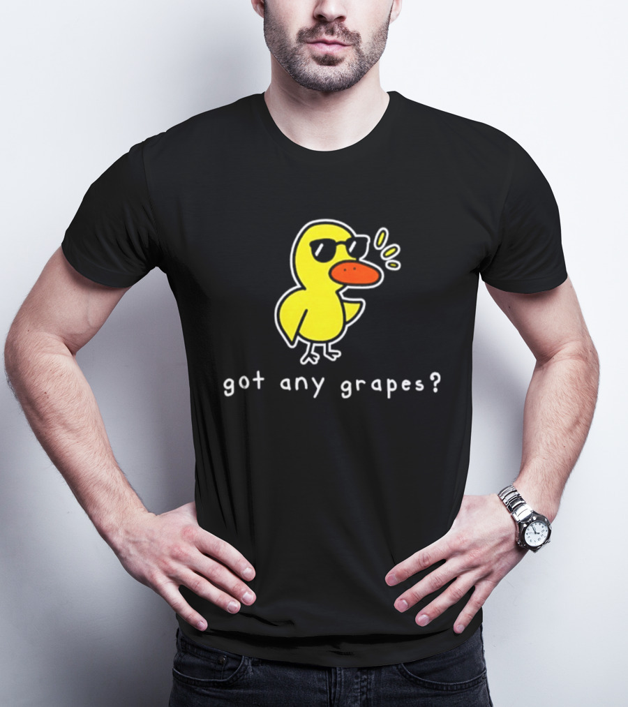Got Any Grapes Duck Meme Sunglasses Quacking Drawing T-Shirt