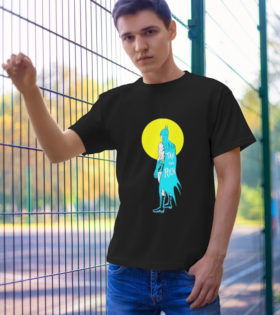 Tax The Rich Batman Yellow Moon T-Shirt