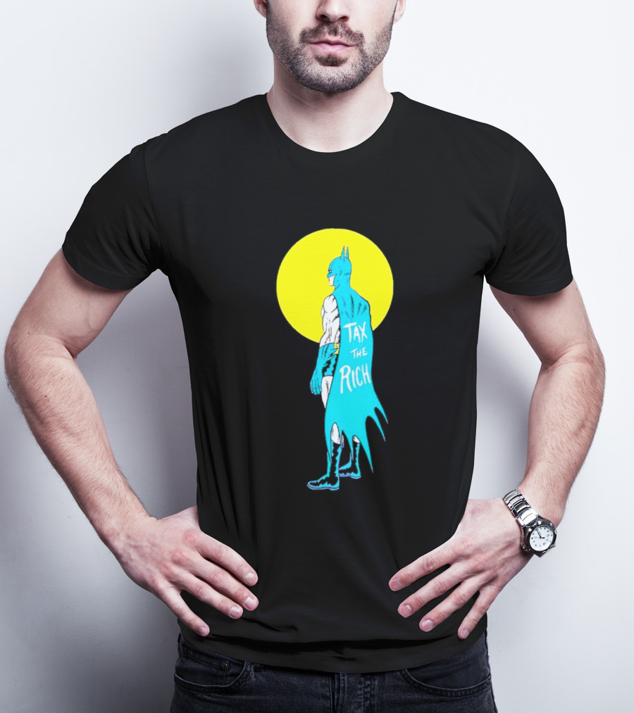 Tax The Rich Batman Yellow Moon T-Shirt