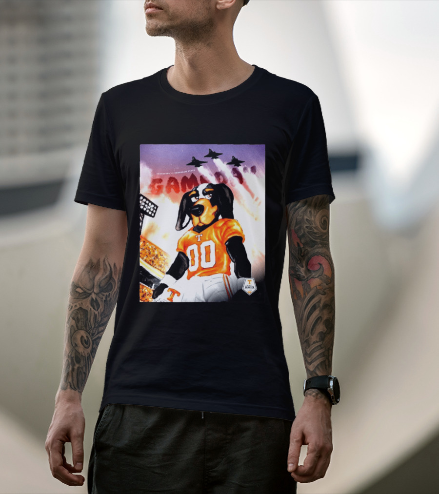 Tennessee Volunteers Smokey 00 Game Day Jets Flyover Stadium Lights T-Shirt