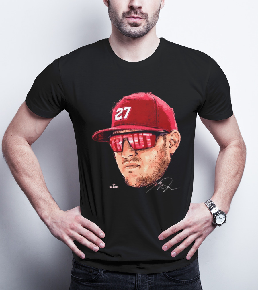 Mike Trout Los Angeles 27 Hat Reflective Sunglasses T-Shirt