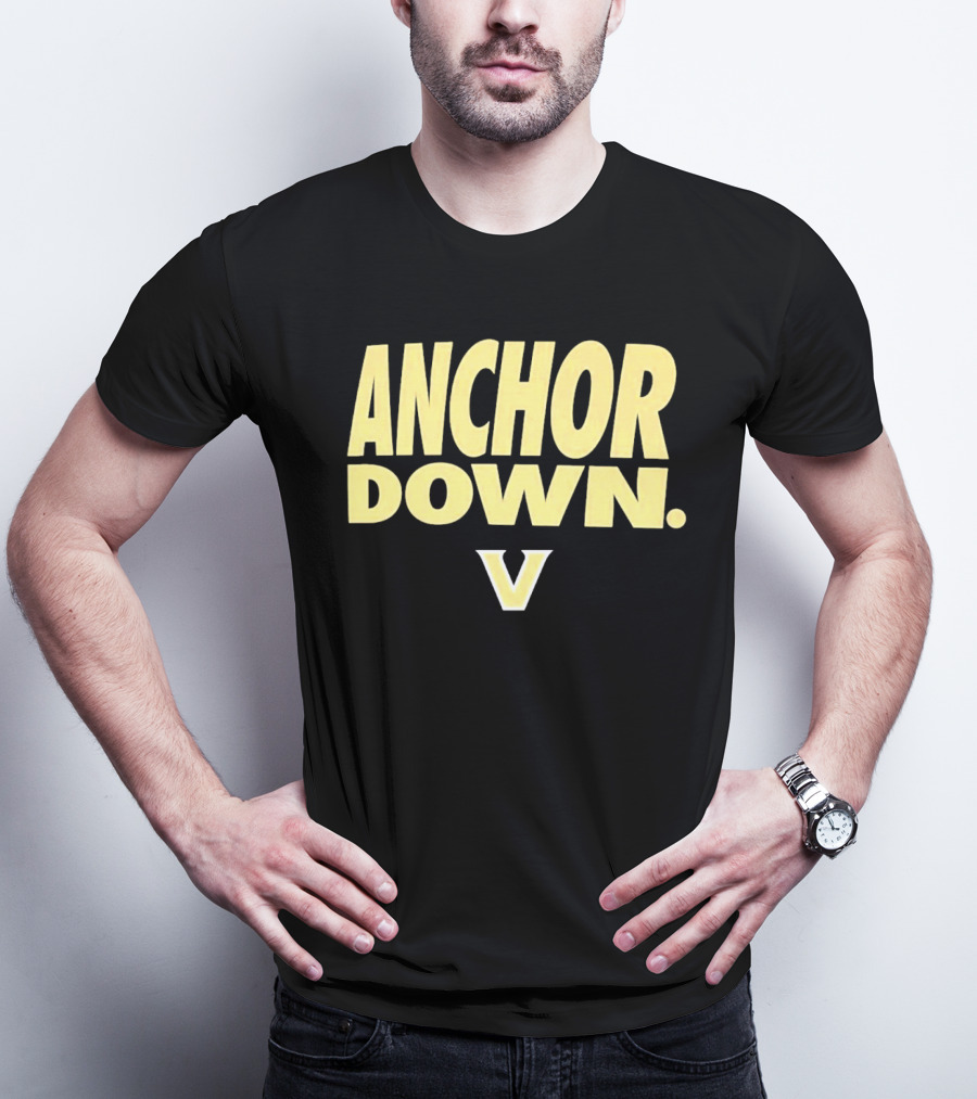 Vanderbilt Anchor Down V Gold T-Shirt