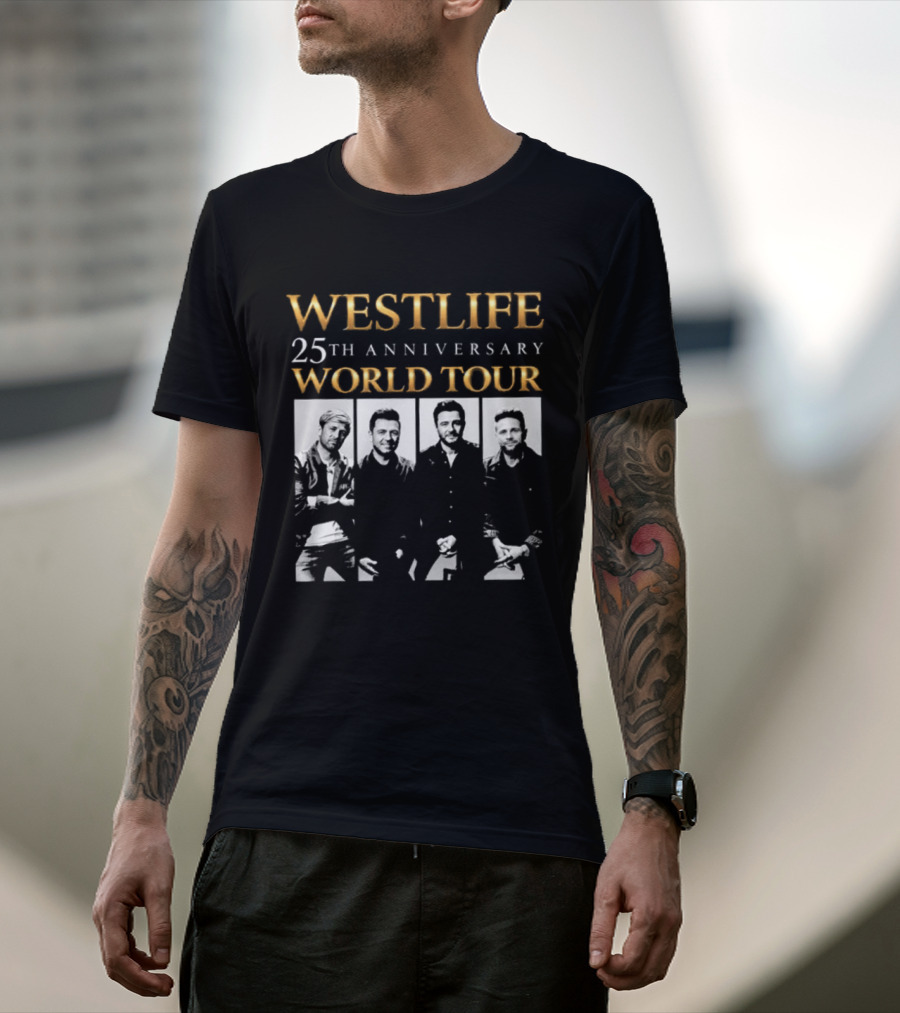 Westlife 25th Anniversary World Tour 2026 Schedule T-Shirt