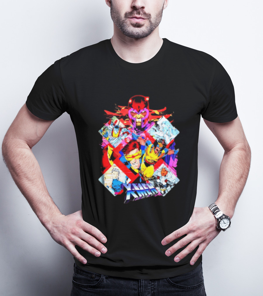 X Men Magneto Wolverine Cyclops Storm Colossus Marvel Comics Action Adventure T-Shirt