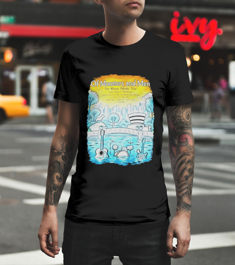 Of Monsters And Men The Mouse Parade Tour September 23 2026 Central Park New York T-Shirt