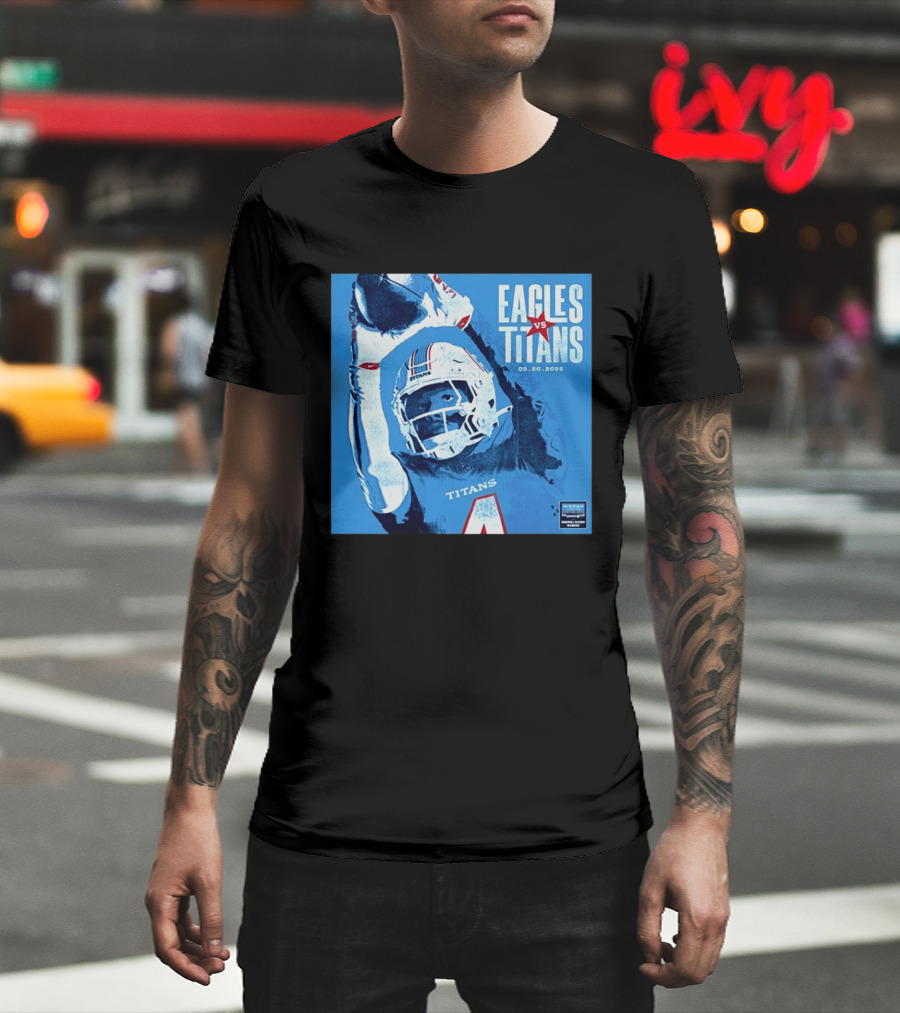 Eagles Vs Titans September 20 2026 Nissan Stadium Nashville TN T-Shirt