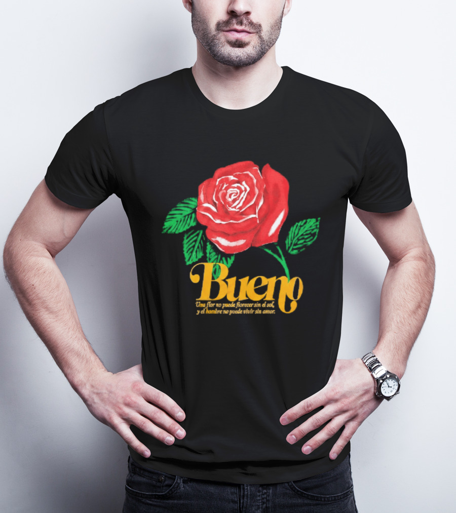 Quenton Jackson Bueno Red Rose Flower T-Shirt