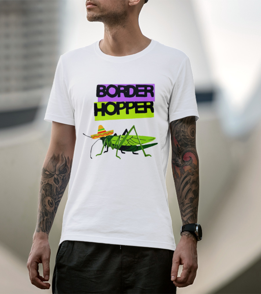 Border Hopper Sombrero Grasshopper T-Shirt