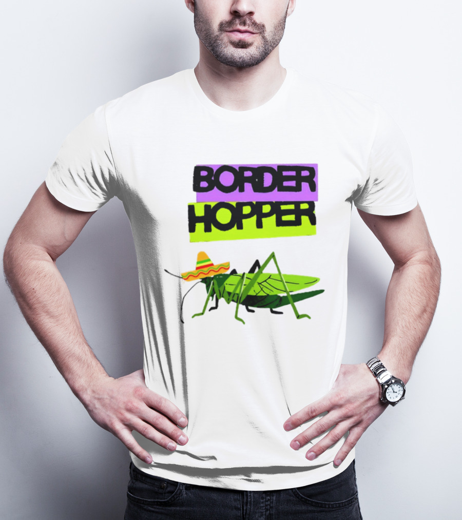 Border Hopper Sombrero Grasshopper T-Shirt