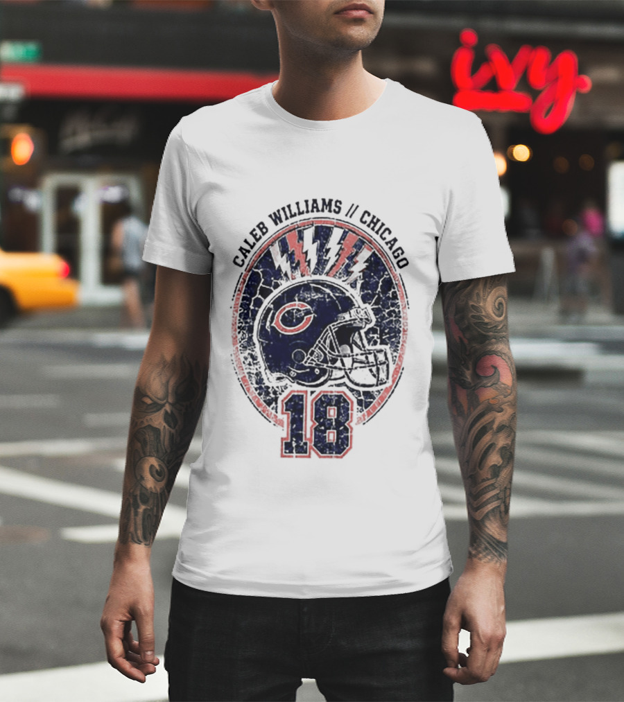 Caleb Williams Chicago Football Helmet 18 Gridiron T-Shirt