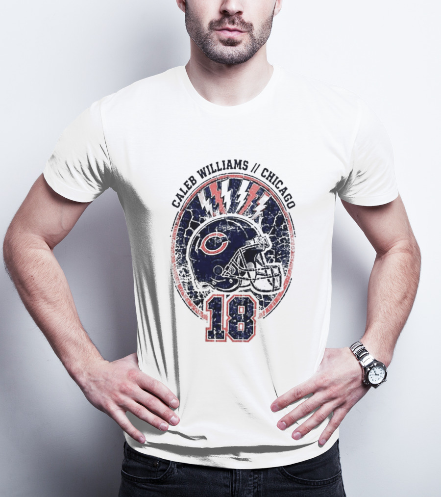 Caleb Williams Chicago Football Helmet 18 Gridiron T-Shirt