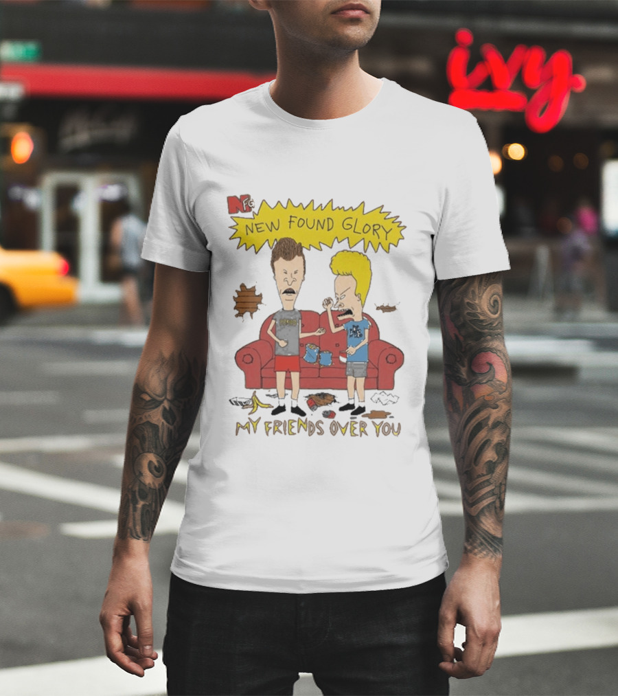 New Found Glory My Friends Over You Cartoon Characters Couch Scene T-Shirt