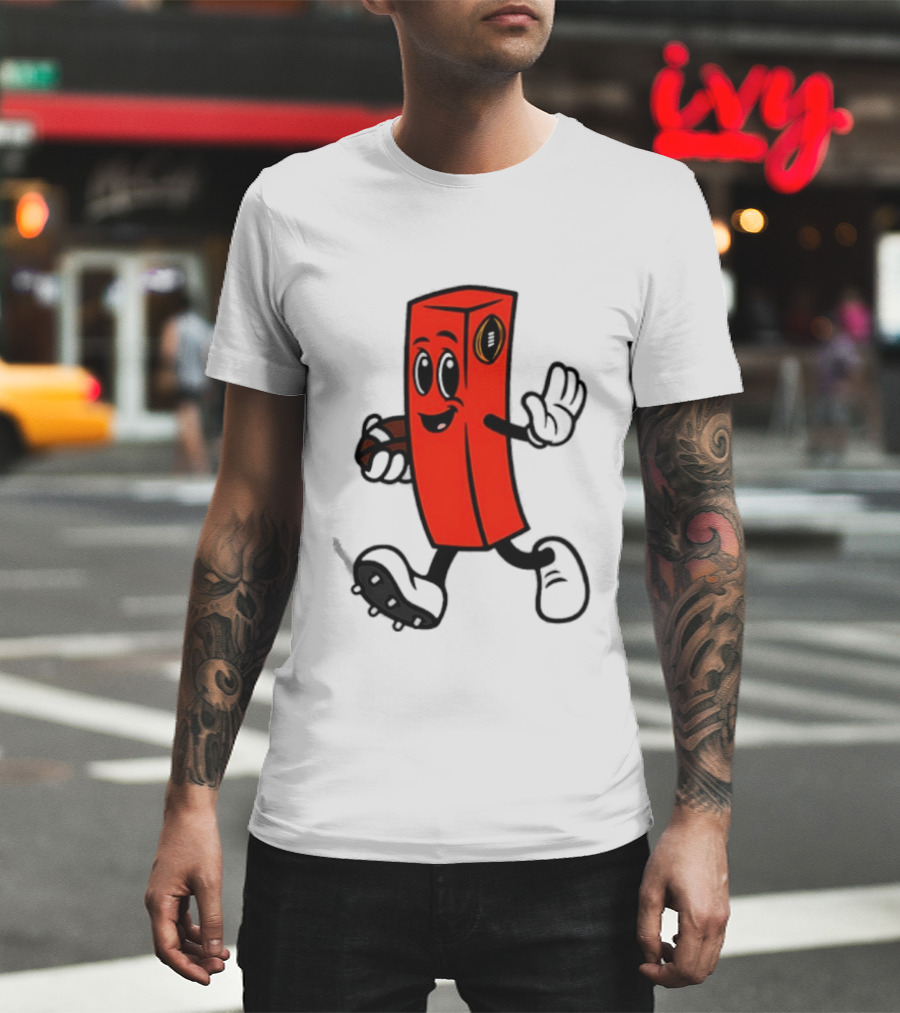 Perry Pylon Football Character With Cigar Walking T-Shirt