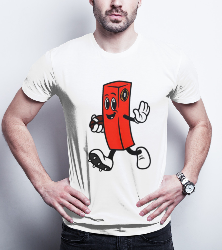 Perry Pylon Football Character With Cigar Walking T-Shirt