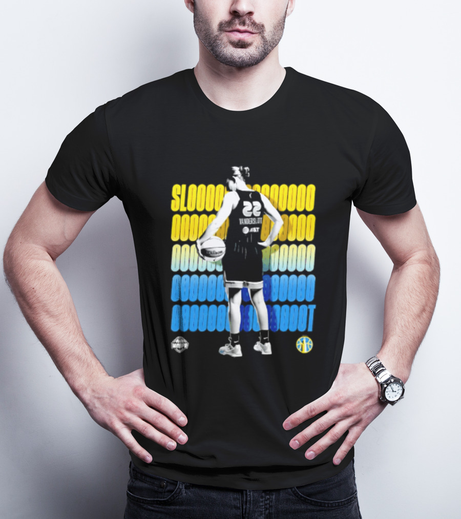 Chicago Sky Courtney Vandersloot Slooty 22 Blue Yellow Basketball T-Shirt