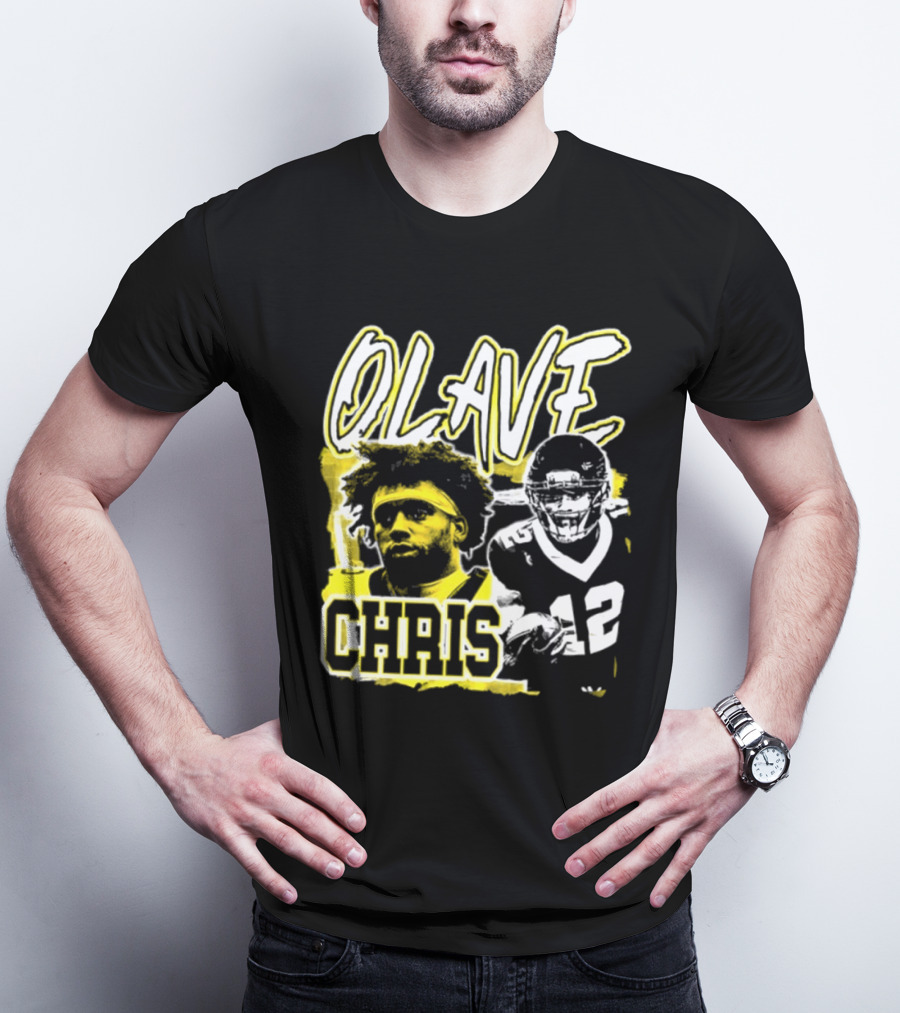 Chris Olave 12 New Orleans Saints Football Player Two Sided T-Shirt