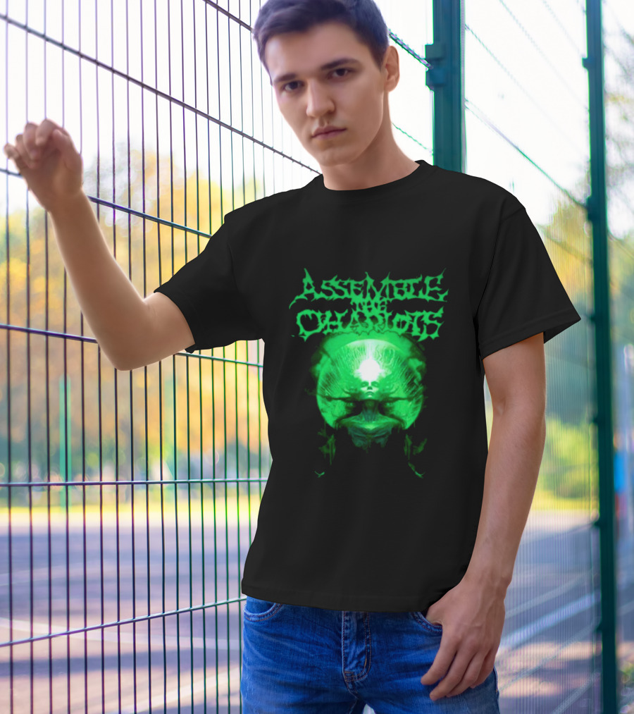 Indiemerchstore Assemble The Chariots Green Divine Glowing Entity T-Shirt