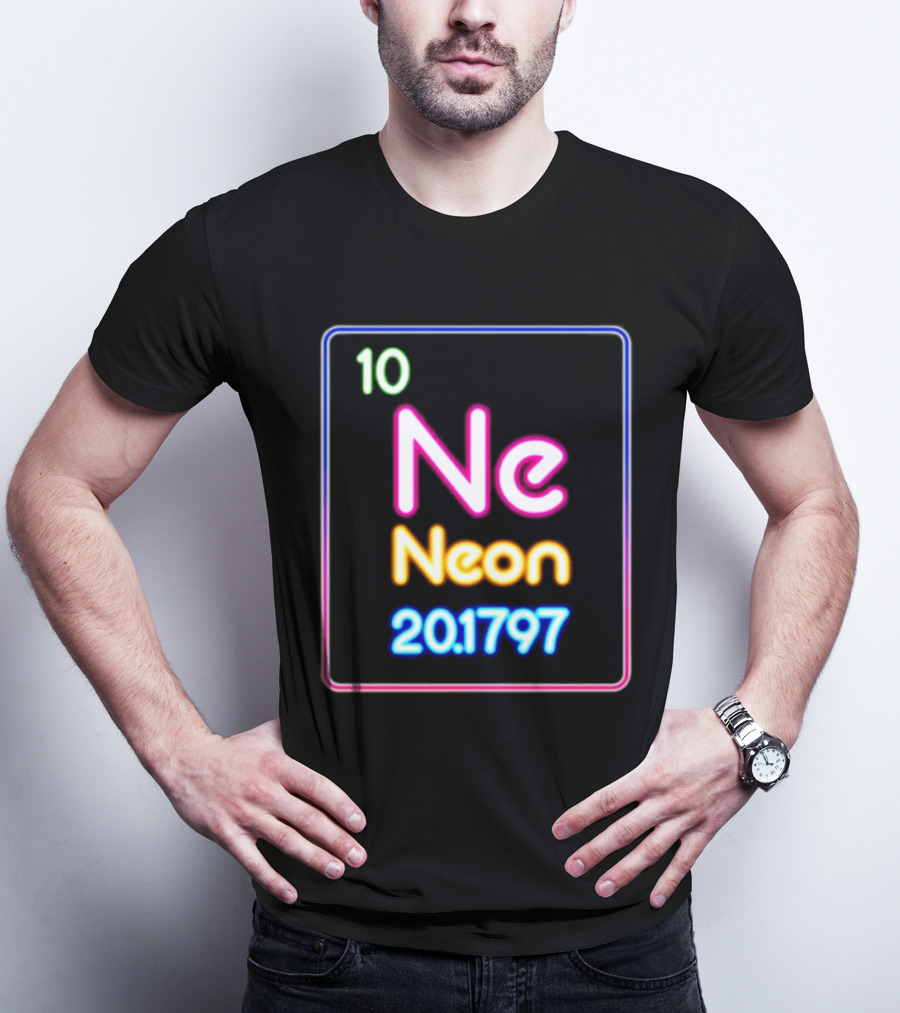 Neon Element 10 Ne Periodic Table 20.1797 Science T-Shirt