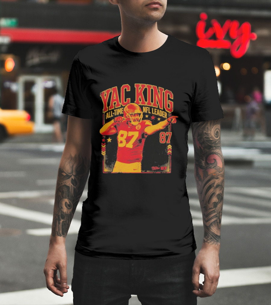 YAC King #87 All Time NFL Leader T-Shirt