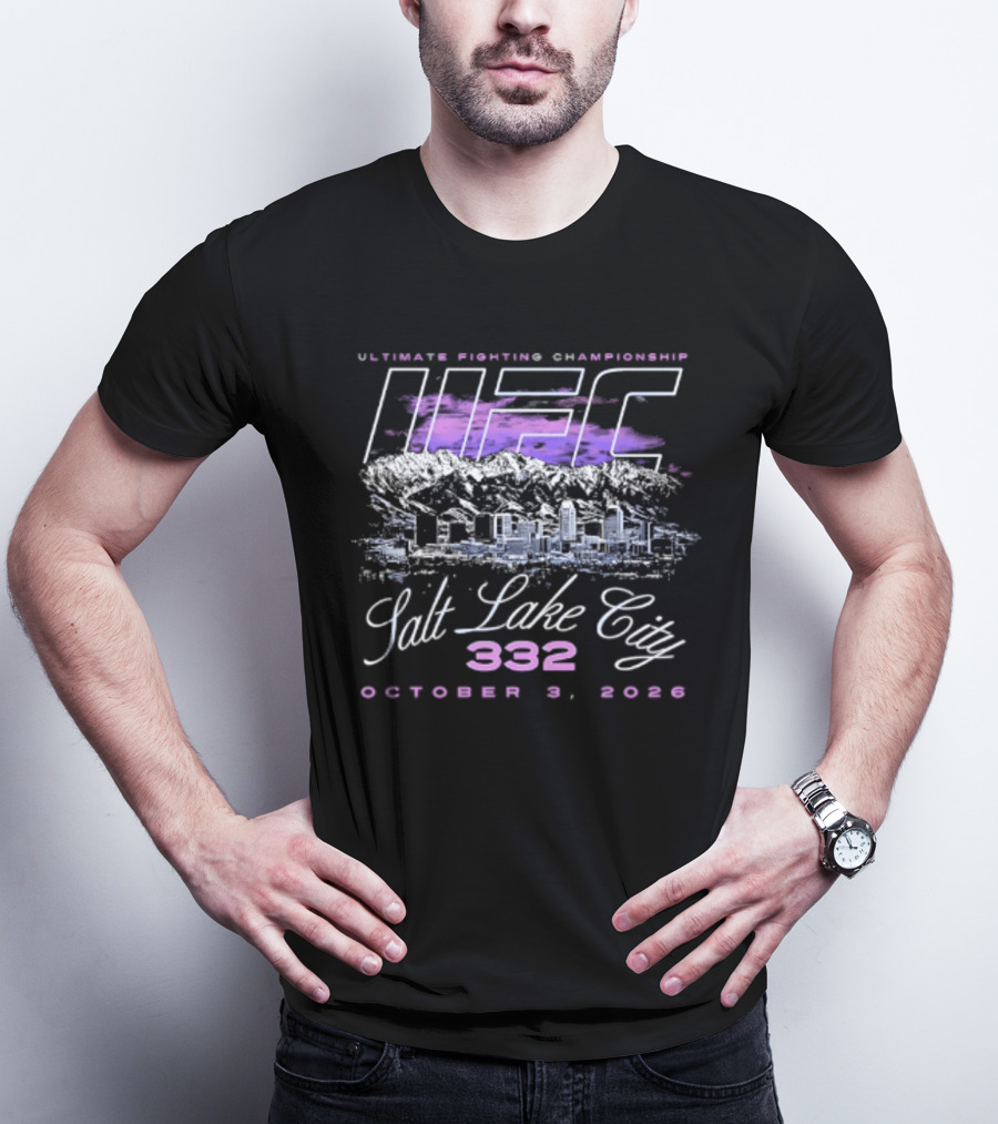 Ultimate Fighting Championship UFC 332 Outdoors Salt Lake City October 3 2026 T-Shirt