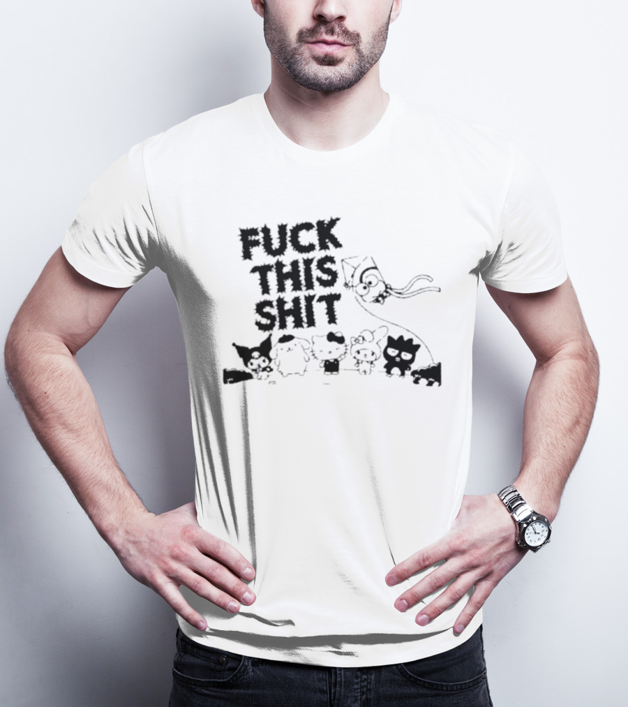 Sanrio Hello Kitty Characters 'Fuck This Shit' Cartoon T-Shirt