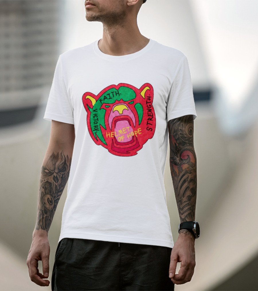 Helmet Of Hope Faith Victory Strength Baylor Football Bear T-Shirt