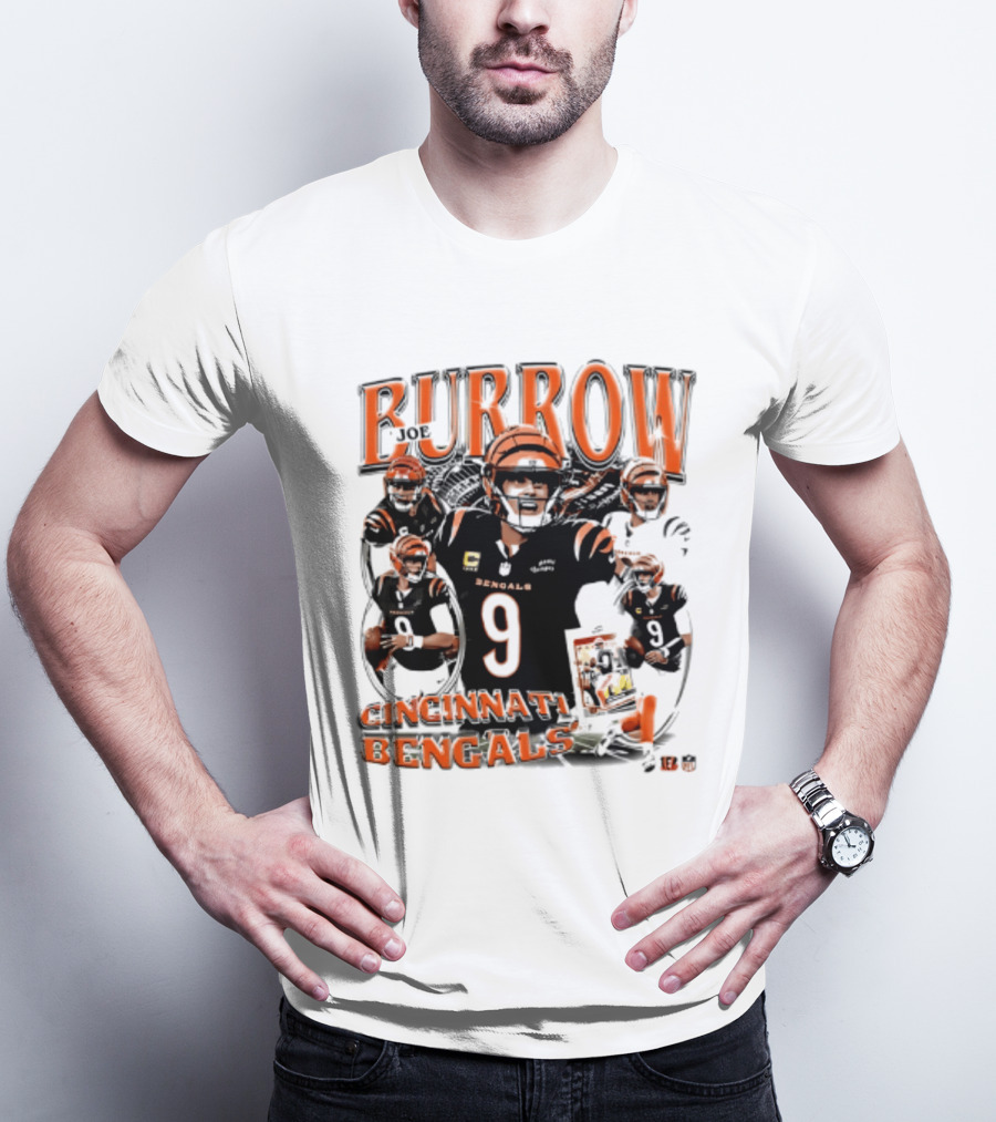 Burrow Cincinnati Bengals 9 Player Collage 2026 T-Shirt