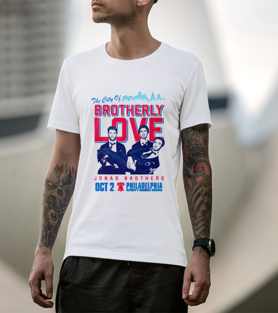 Jonas Brothers The City Of Brotherly Love Philadelphia Oct 7 Xfinity Live Arena T-Shirt