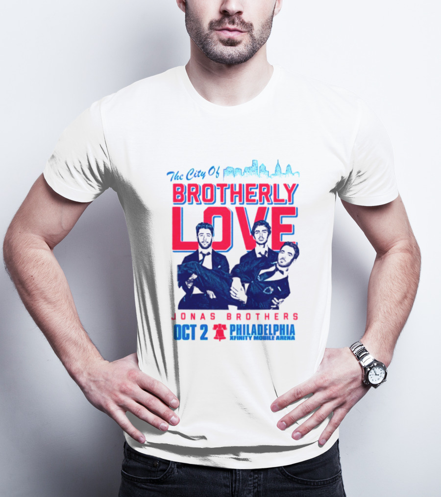 Jonas Brothers The City Of Brotherly Love Philadelphia Oct 7 Xfinity Live Arena T-Shirt