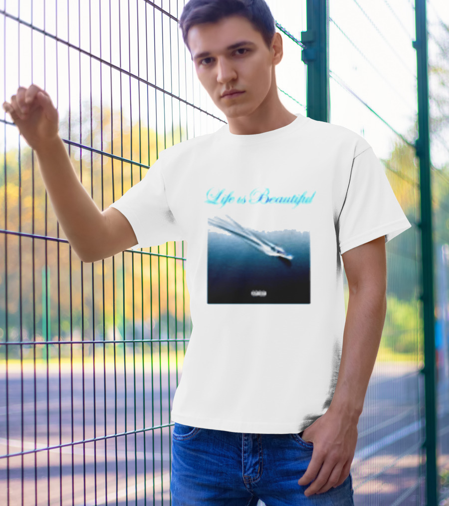 Life Is Beautiful Album White Larry June Shop T-Shirt