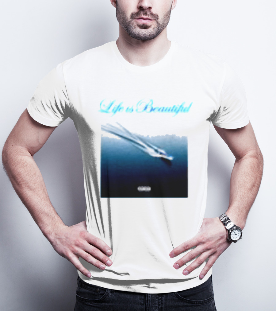 Life Is Beautiful Album White Larry June Shop T-Shirt
