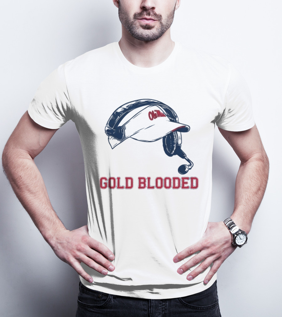Ole Miss Head Coach Visor Gold Blooded T-Shirt