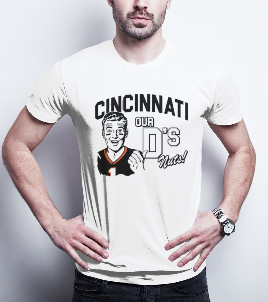 Cincinnati Our D's Nuts Football Orange Bengals T-Shirt